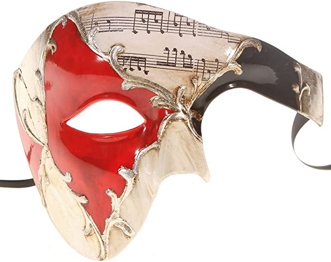 Red Venetian Half Masks