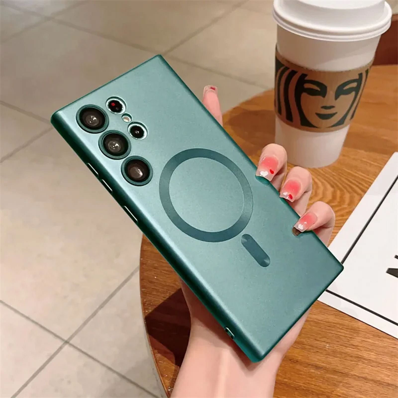 Luxury Matte Magnetic Case For Samsung Galaxy S24 S22 S21 S23 Ultra Plus Fe For Magsafe Wireless ...