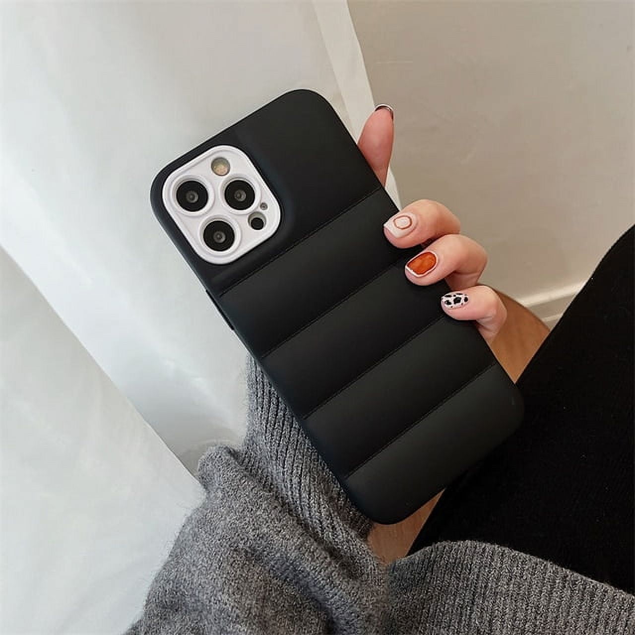 Luxury Matte The Puffer Case For Iphone 11 12 13 Pro Xs Max X Xr 7 8 Plus Down Jacket Mobile ...