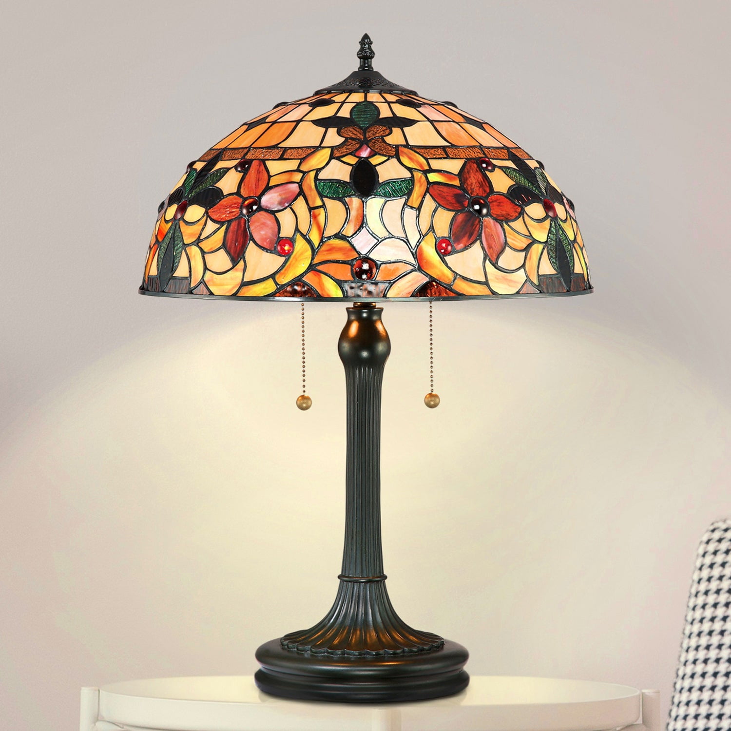 Luxury Mediterranean Tiffany Table Lamp, Large Size: 23''H x 16''W ...