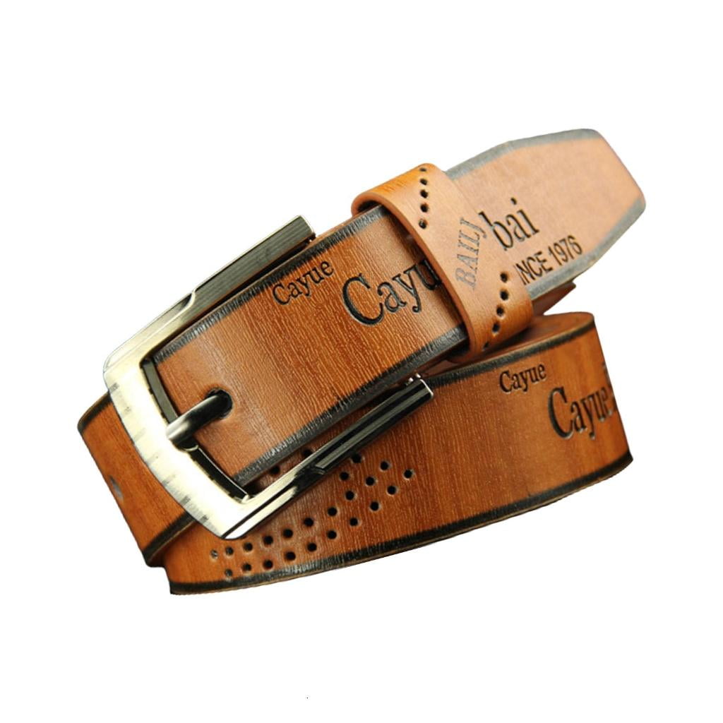 Luxury Men PU Leather Waist Belt with Embossing Letter Pattern for ...