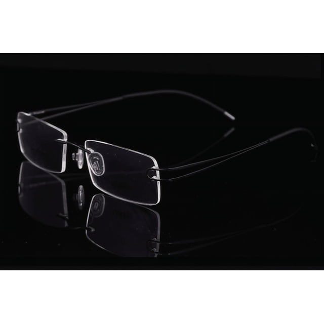 Luxury Mens Rimless Titanium Glasses Frames Eyeglasses Flexible Rx ...