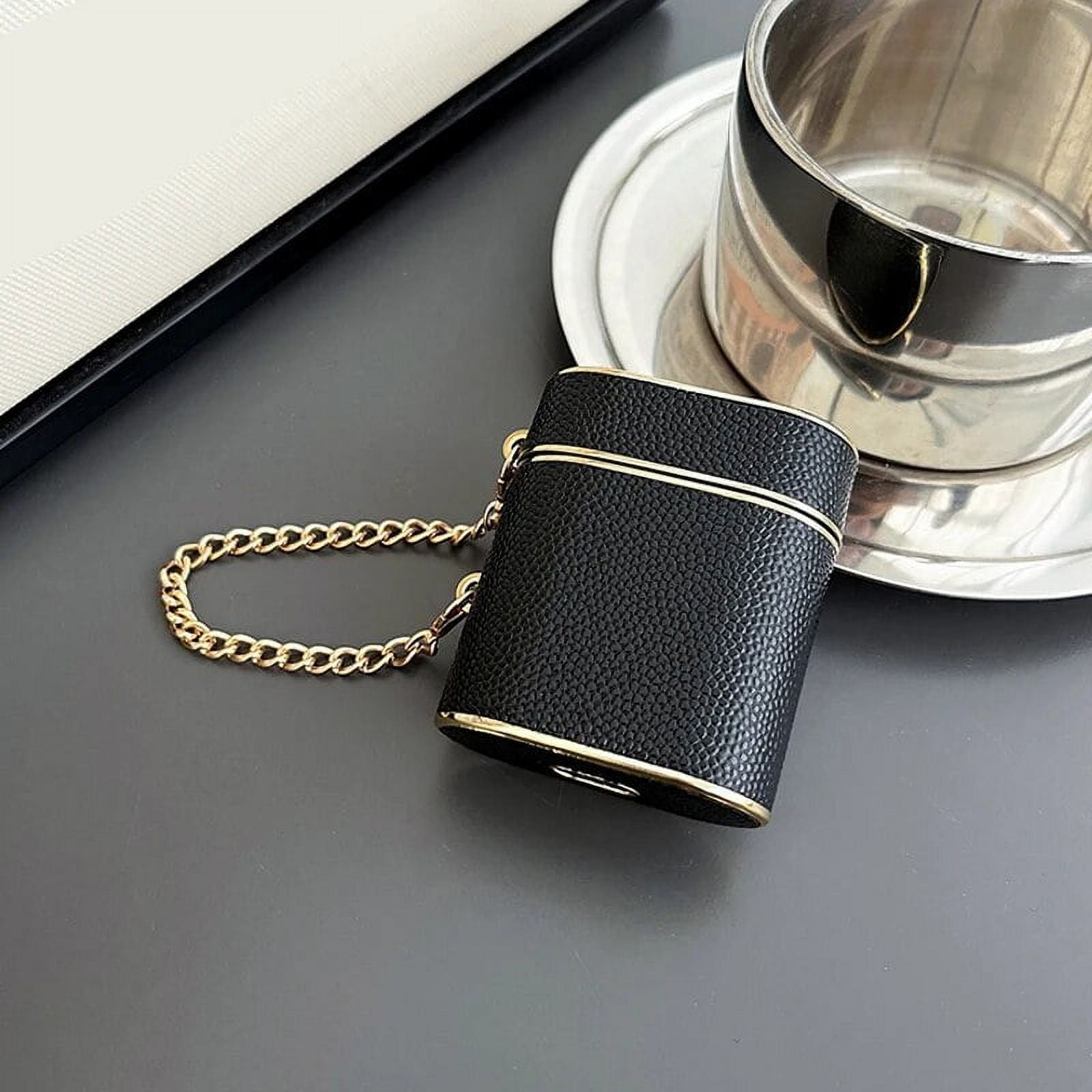 Luxury Metal Leather Sleeve Cute Earphone Case For Airpods 1 2 3 With ...