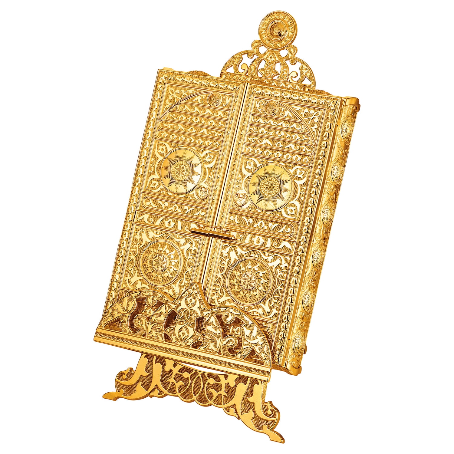 Luxury Metal Quran Box with Stand | Islamic Gift Box for Display ...