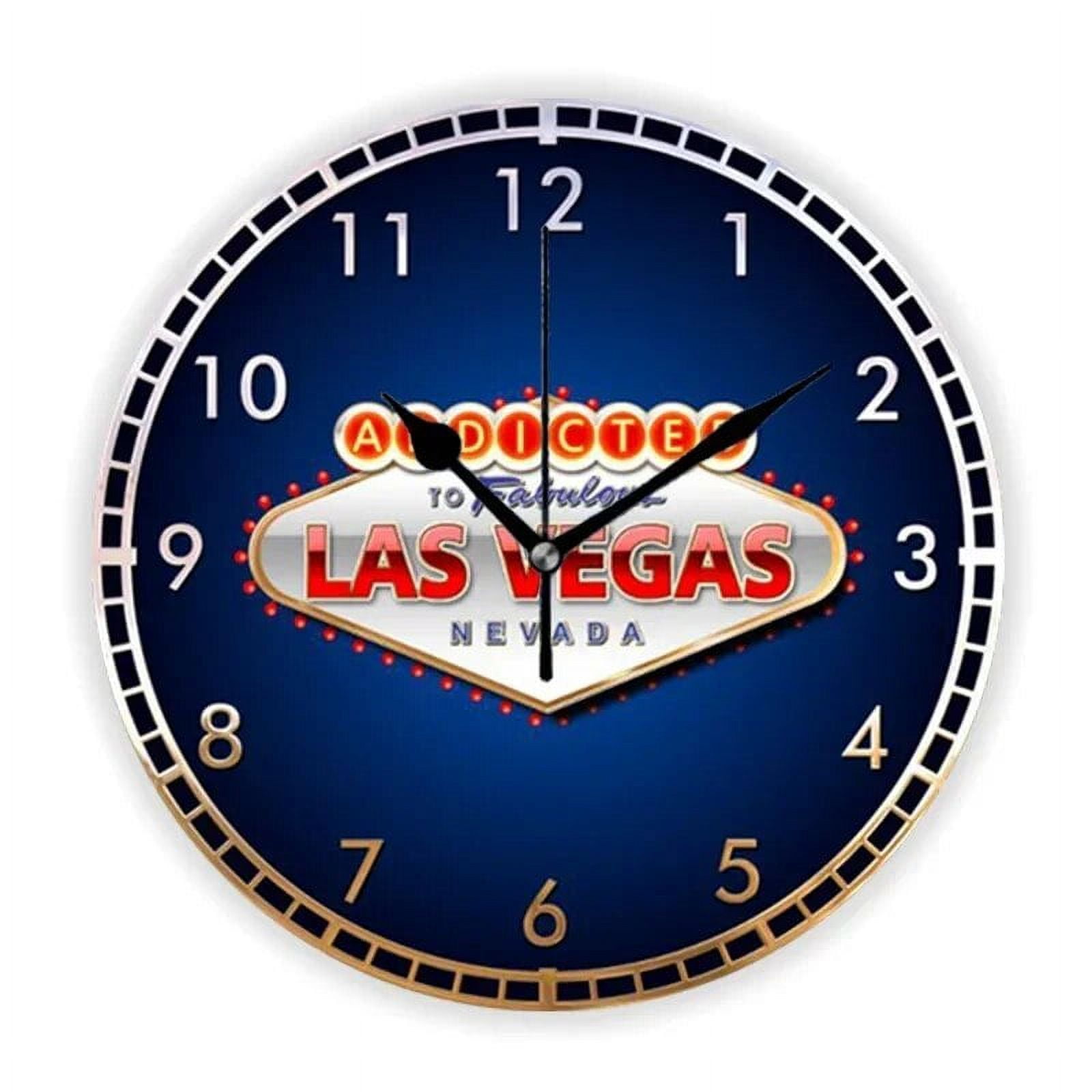 Novelty Las Vegas Casino Black Jack Chip Large Wall Clock for Game Room ...