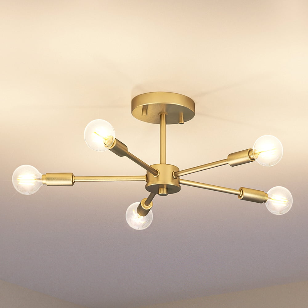 Luxury Mid-Century Modern Ceiling Light, 5.625H x 16W, with Modern ...