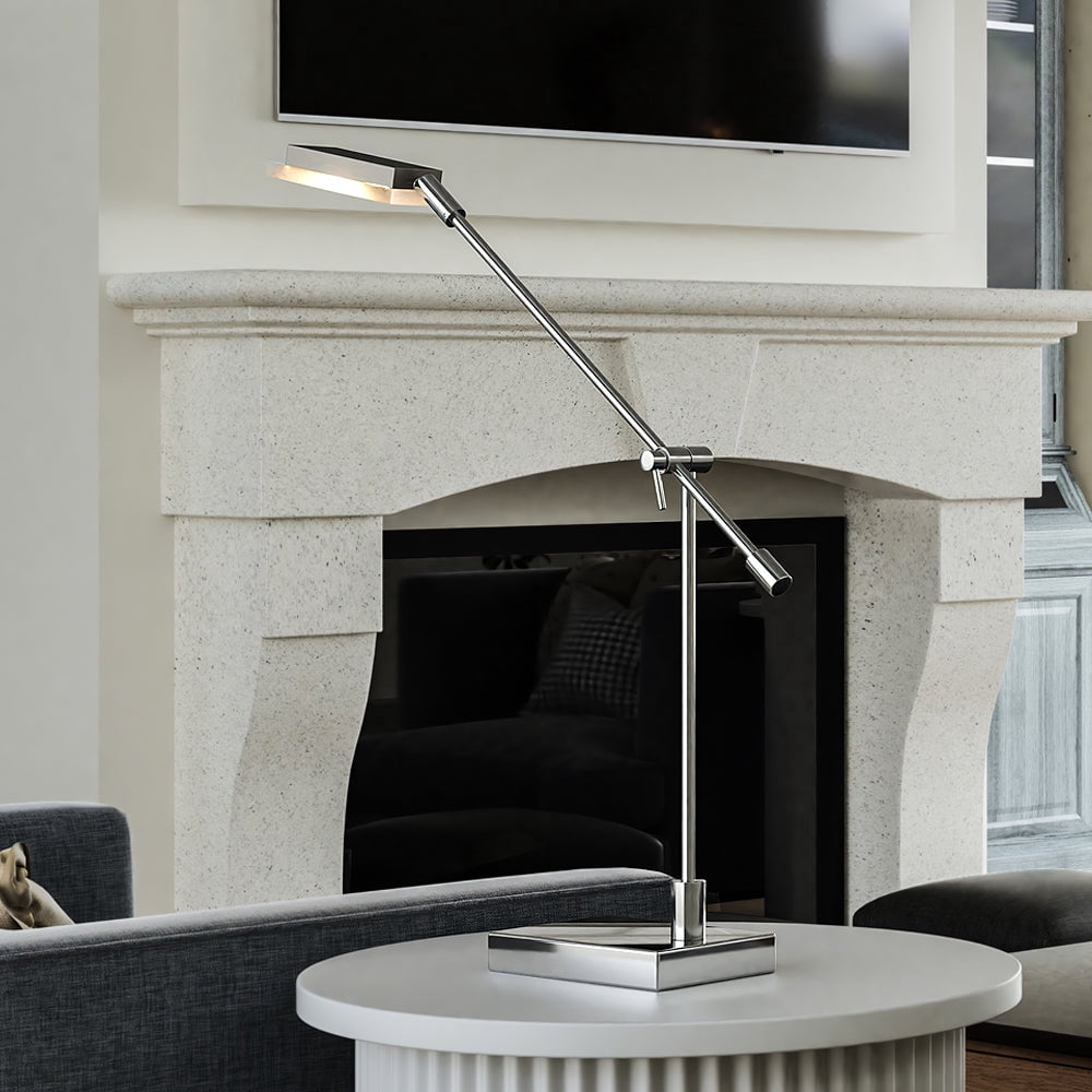 Luxury Mid-Century-Modern Desk Lamp, 10''W x 4''D x 26''H, with Modern ...