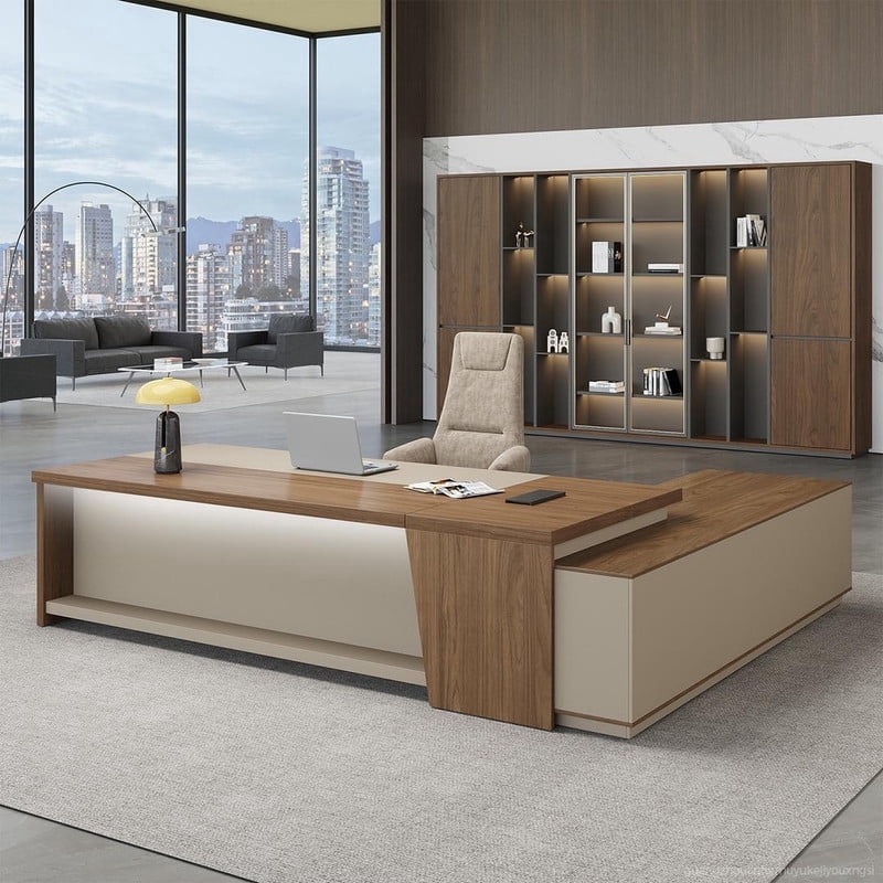 Luxury Modern Alternative L-Shaped Ergonomic Executive Desk With ...