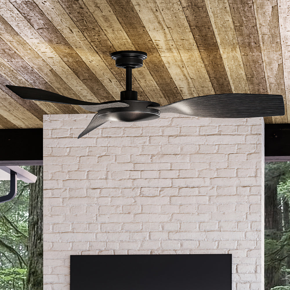 Luxury Modern Ceiling Fan, 11.5H x 54W, with Contemporary Style ...