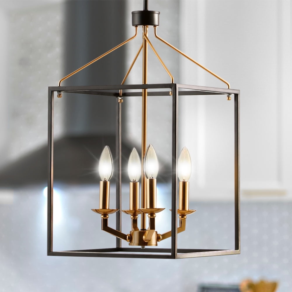 Luxury Modern Farmhouse Chandelier, Matte Black, ULB2435 - Walmart.com