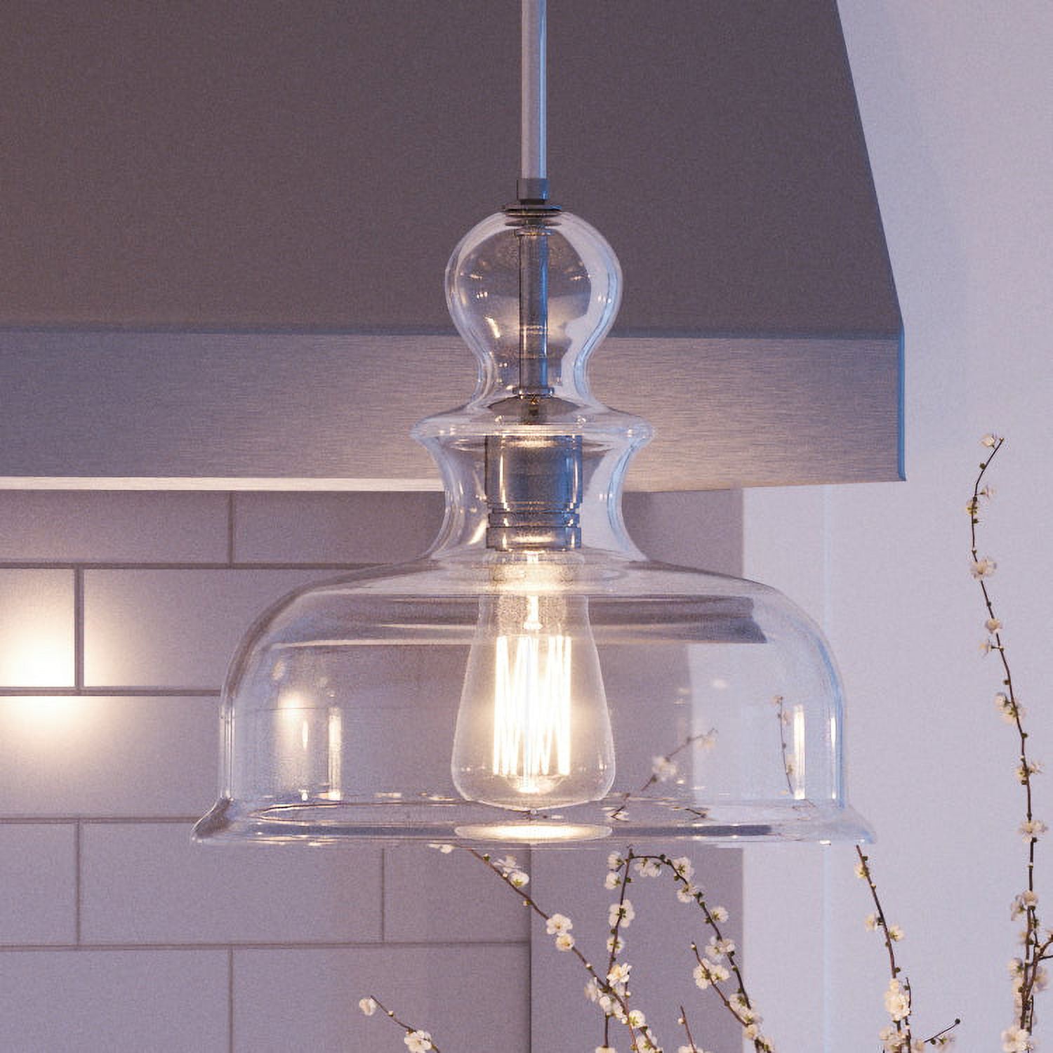 Luxury Modern Farmhouse Indoor Pendant, 11.25''H x 12''W, with ...