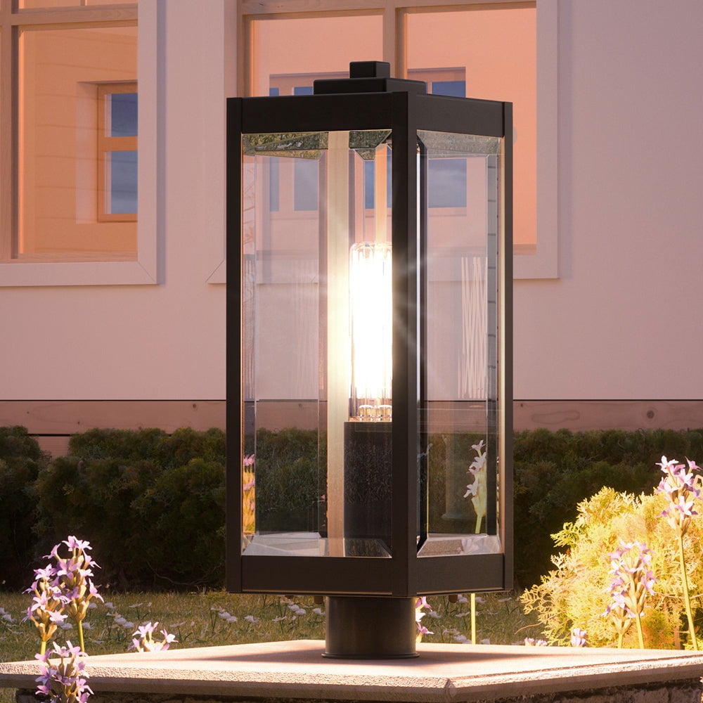 Quincy Collection Modern Farmhouse Outdoor Post Light, 20.50''H x 7.00 ...