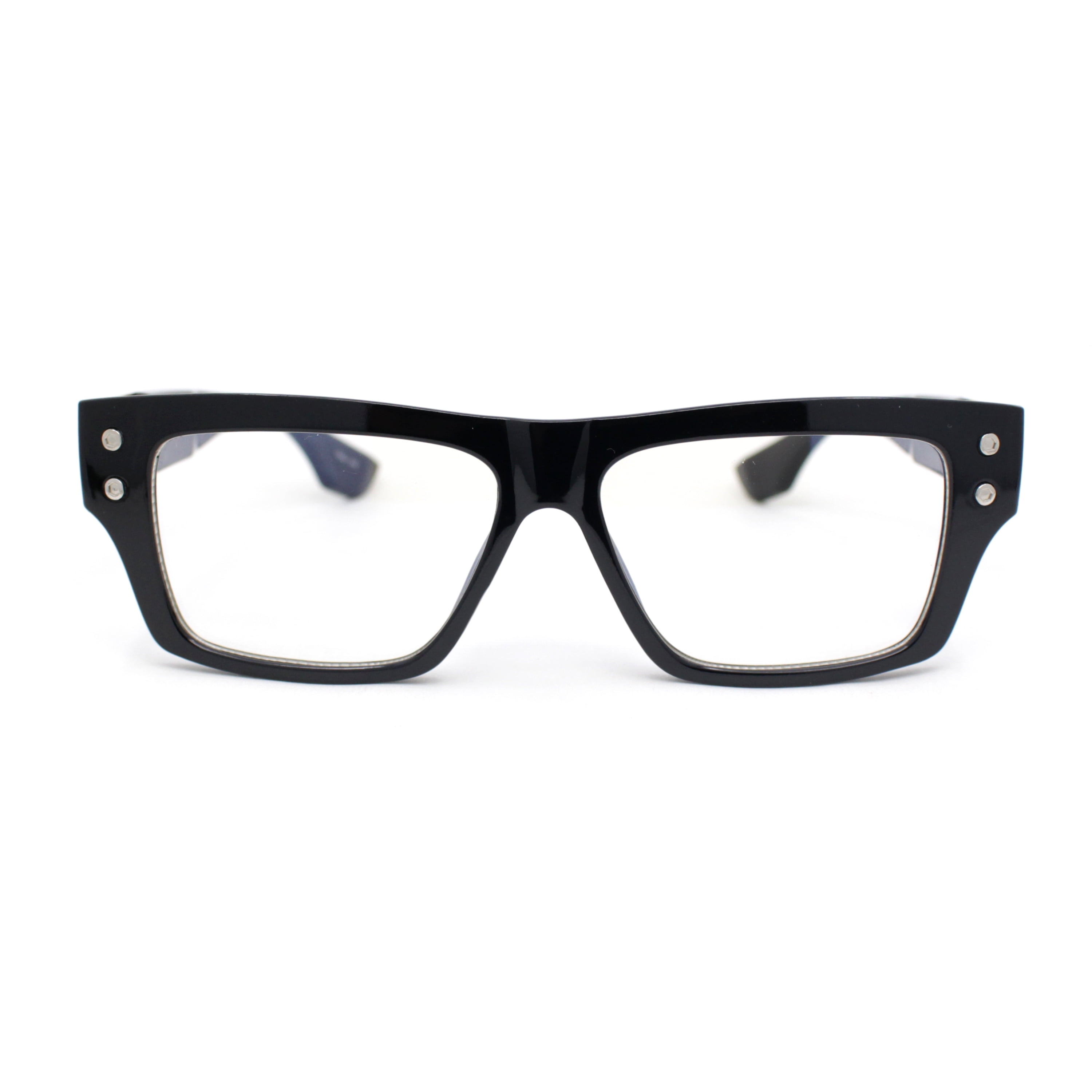 Luxury Narrow Rectangle Designer Style Horn Rim Clear Lens Fashion ...