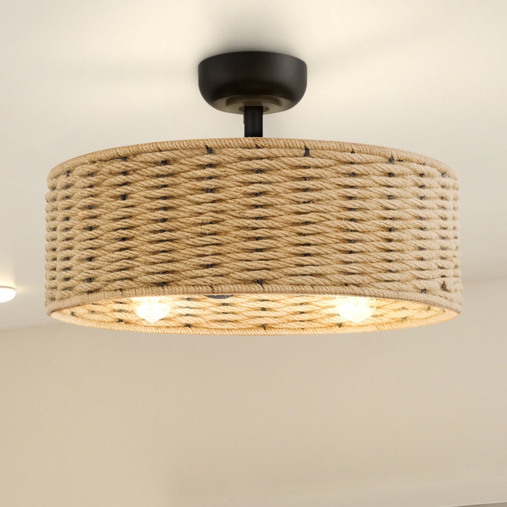 Luxury Natural Ceiling Fan, Large Size: 9.25''H x 22.00''W, with ...