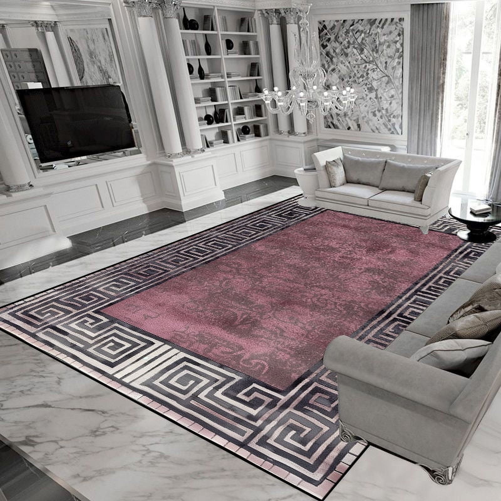 Luxury Nordic Style Living Room Carpet ration Fluffy Soft Sofa Table ...