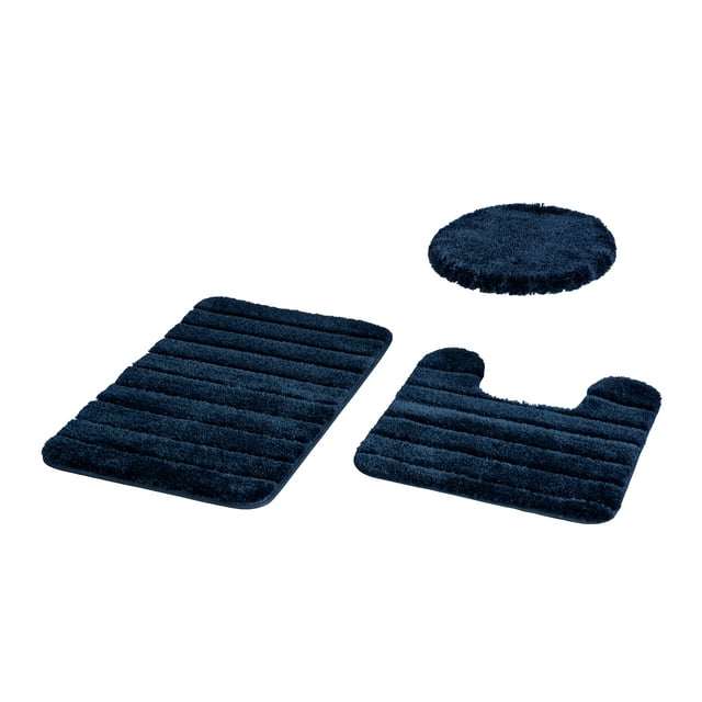 Luxury Nylon 3 Piece Bath Rug Set - Walmart.com