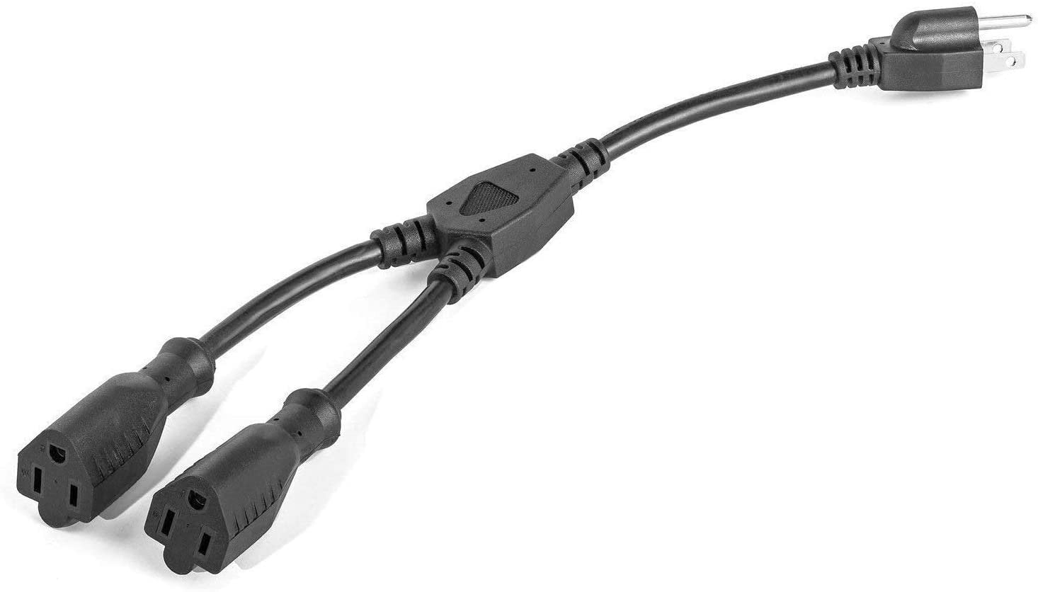 Luxury Office 2 Way Outlet Splitter 3 Prong Split Extension Cord For ...