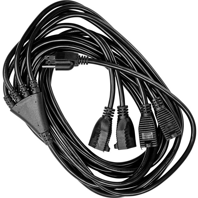 Luxury Office 4 Way Outlet Splitter 3 Prong Split Extension Cord For ...