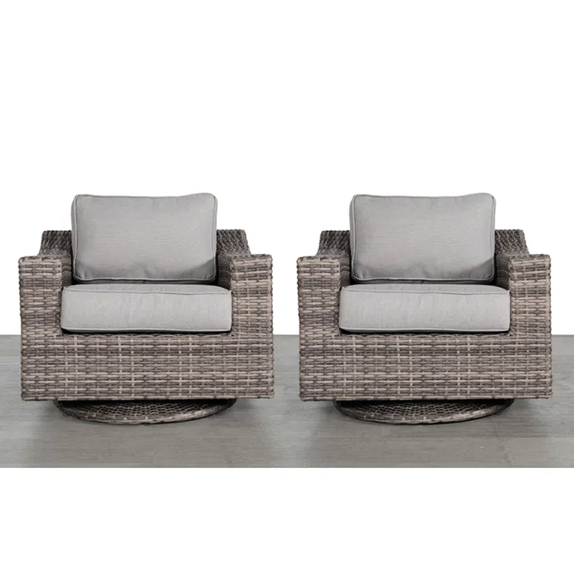 Luxury Outdoor Chair With Rotating Feature - Grey , High Foam Padding ...