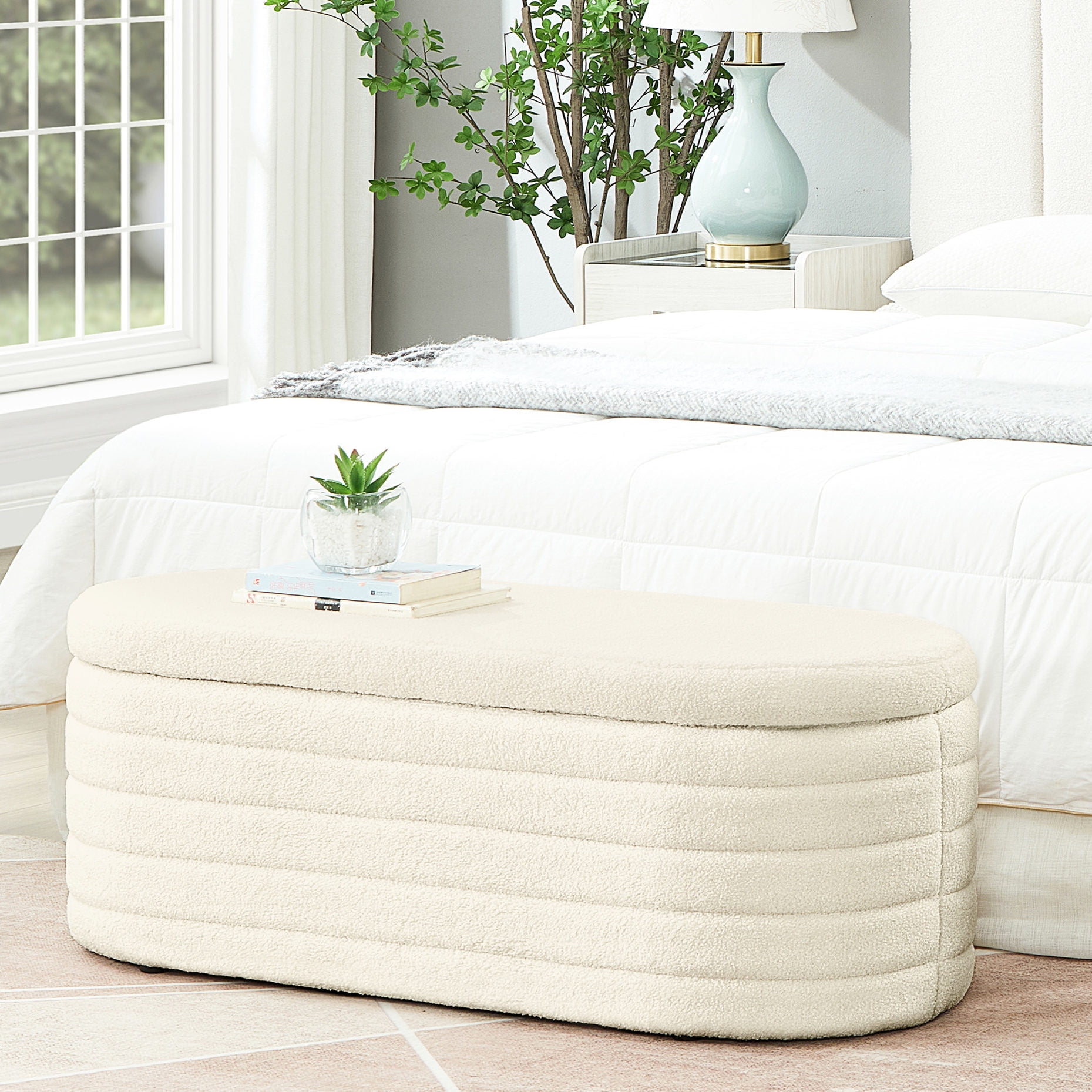 Luxury Oval Storage Stool | Foam Filled, Multi - purpose Use in ...