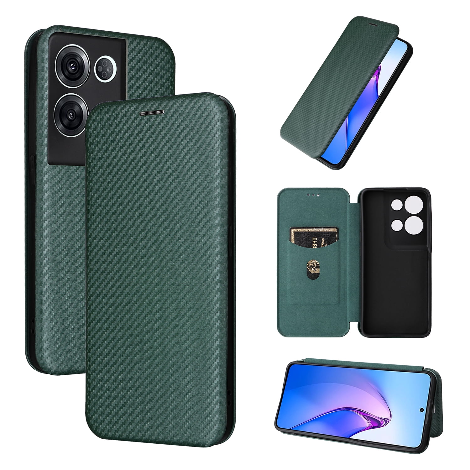 Luxury PU Leather Magnetic Flip Wallet Card Case For OPPO A60/A38 A58 ...