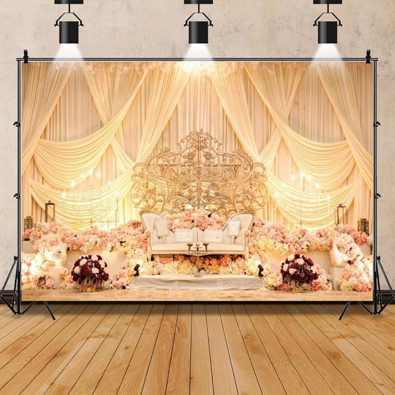 Luxury Palace Photography Backdrop Royal Throne Luxury Hall Background ...