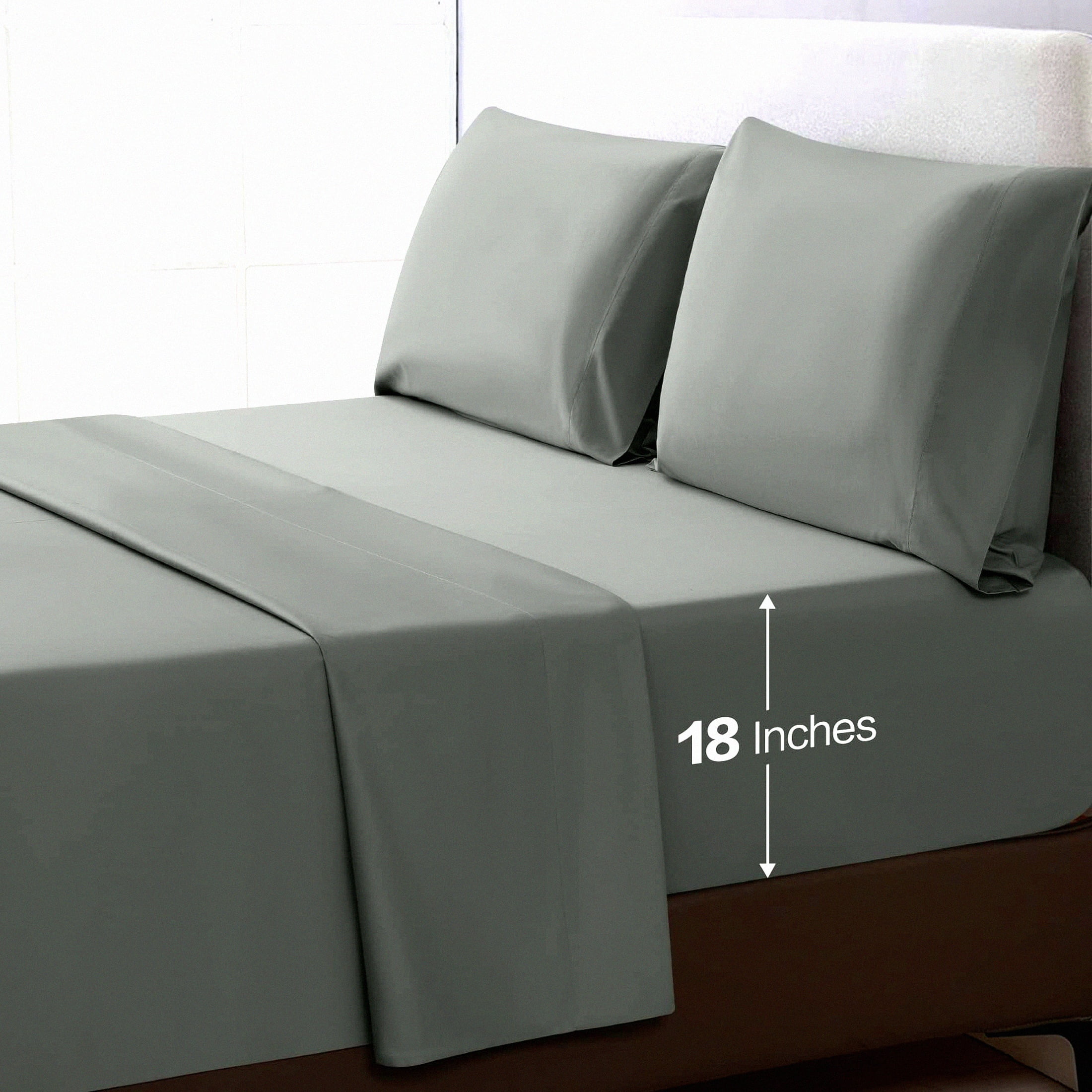 Luxury Percale Queen Sheets - 400 Thread Count Cotton - Hotel Style ...