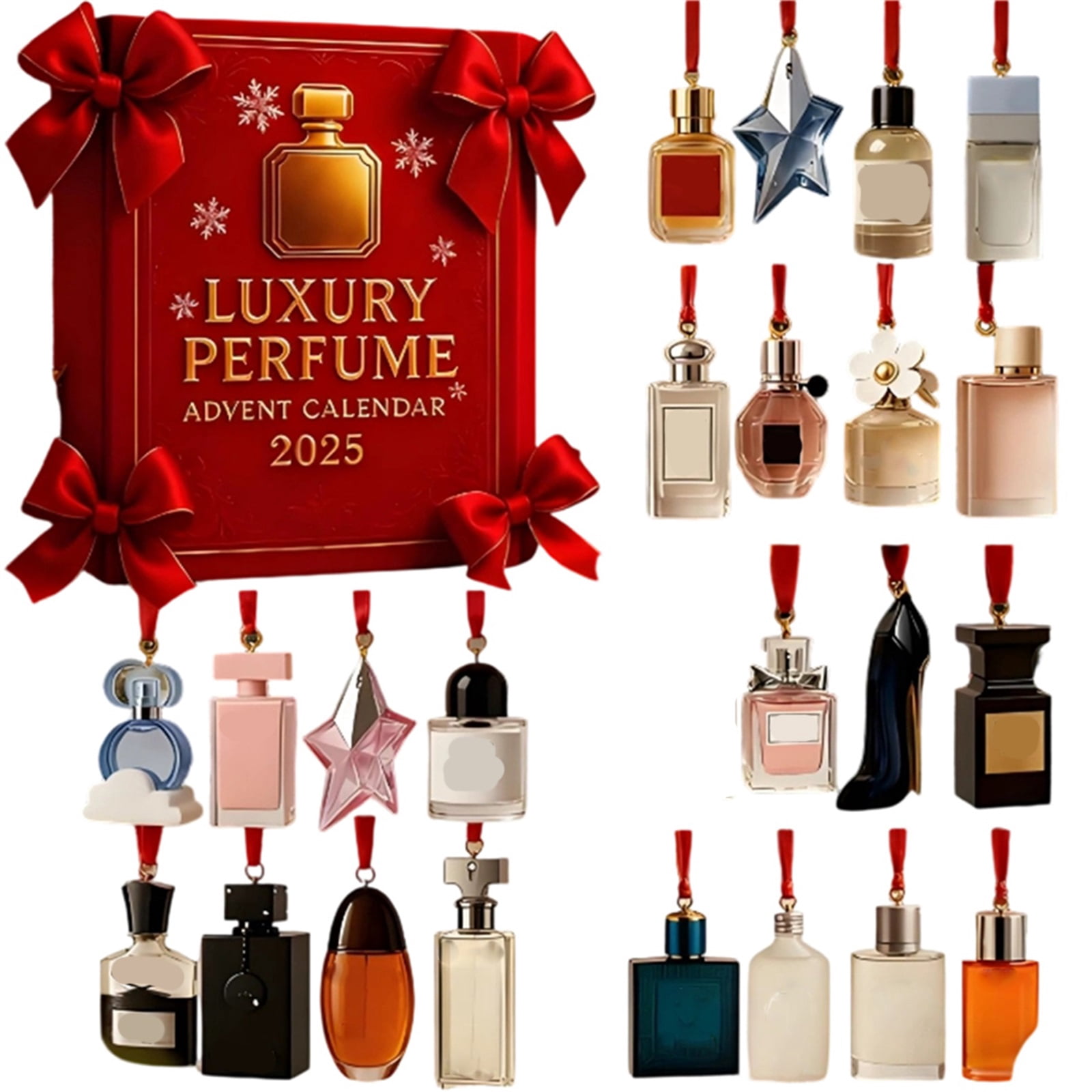 Luxury Perfume Advent Calendar 2025, Premium Perfume Bottle Ornaments ...