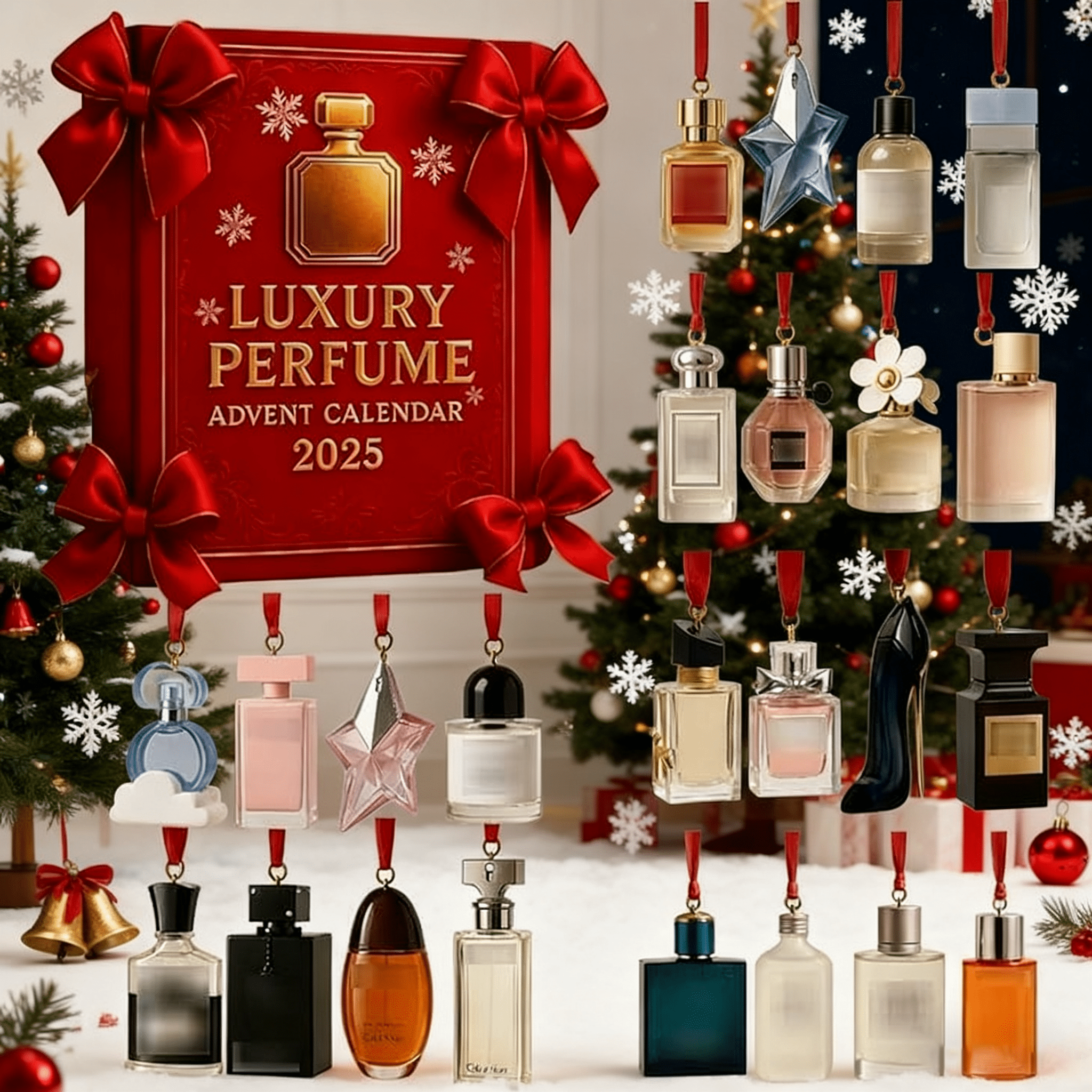Luxury Perfume Advent Calendar, 24-Day 2D Acrylic Christmas Advent ...