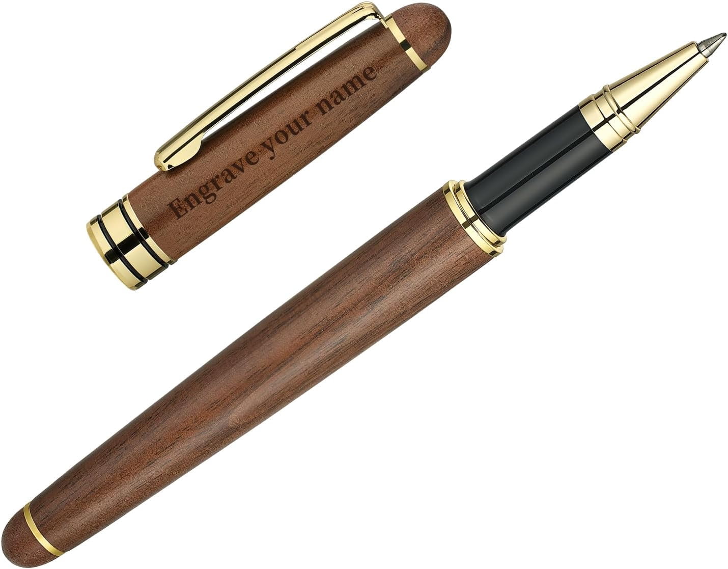 Luxury Personalized Ballpoint Pen Writing Set,Walnut-Elegant Fancy Nice ...