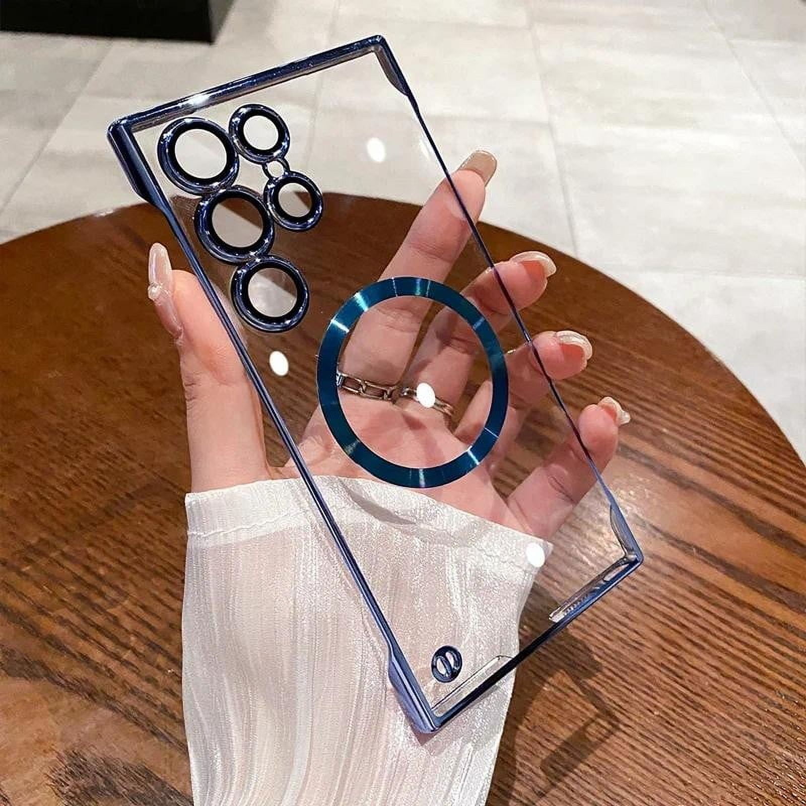 Luxury Plating Magnetic Case For Samsung Galaxy S25 Ultra Magsafe Wireless S24 Plus S23 Charging ...