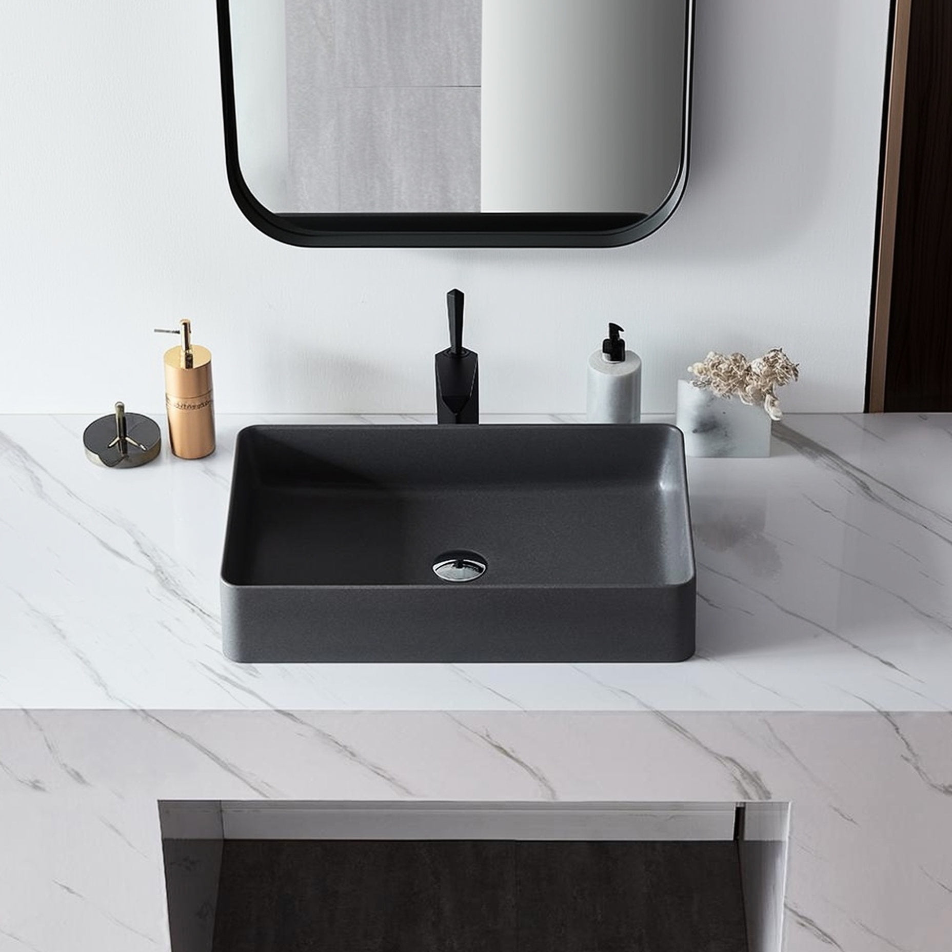 Luxury Quartz Vessel Bathroom Sink | Modern Design, Small to Big ...