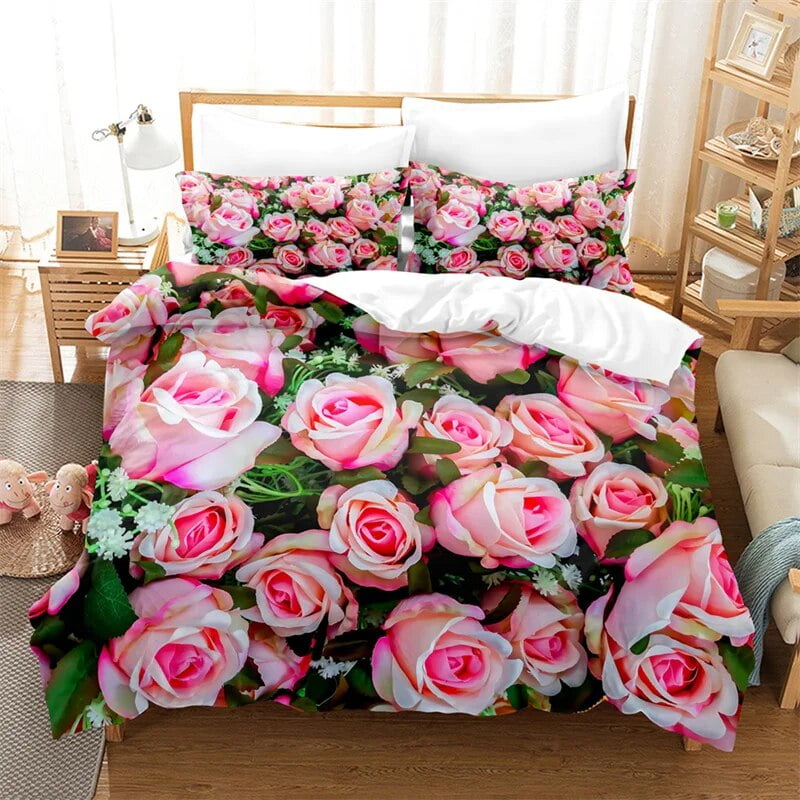 Luxury Red Rose Bedding Set High Grade Duvet Cover Sexy King Quilt