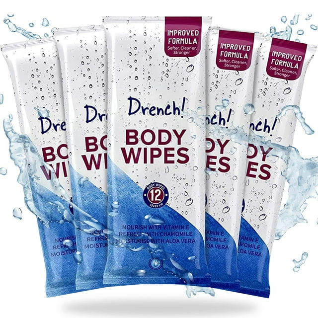 Luxury Rinse Free No Alcohol Shower Wipes for Elderly, Bedridden ...