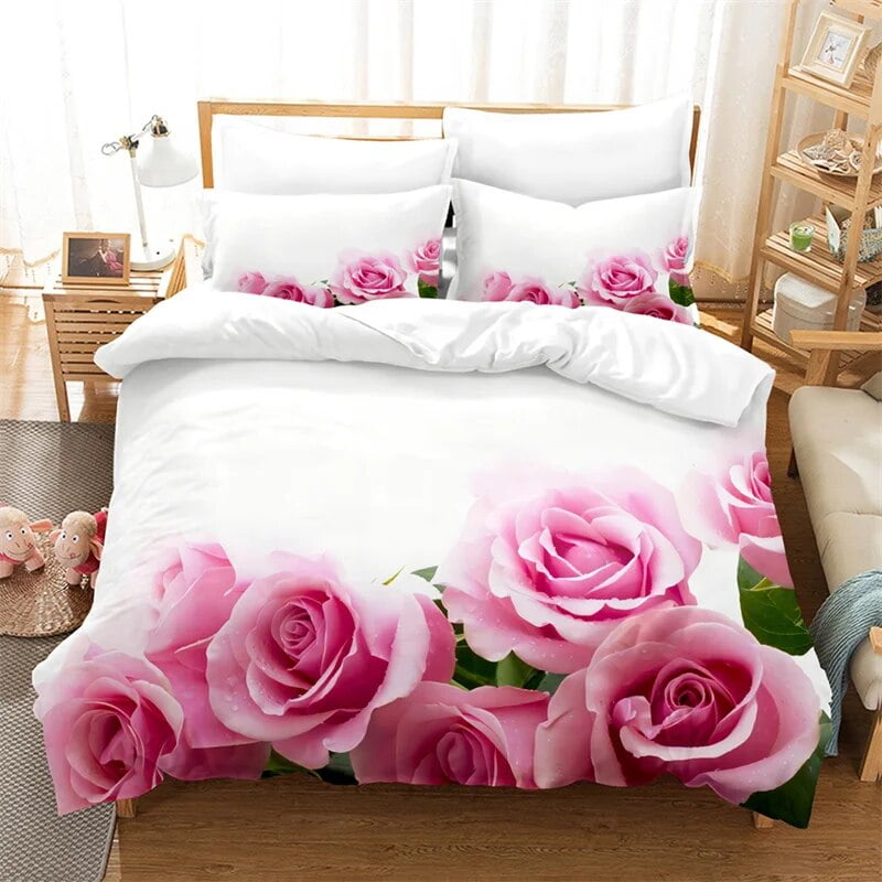 Luxury Rose Bedding Set Lovely Kid's Duvet Cover Boys Quilt Cover Girls ...