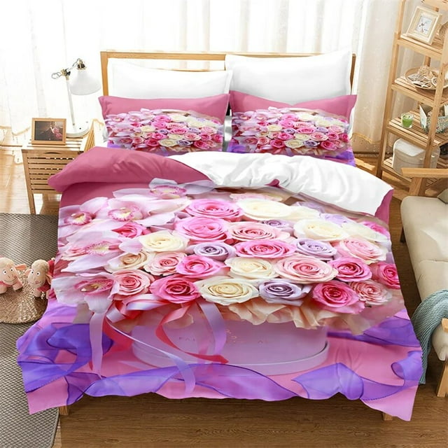 Luxury Rose Bedding Set Lovely Kid's Duvet Cover Boys Quilt Cover Girls ...