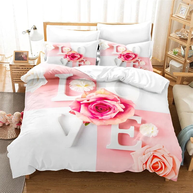 Luxury Rose Bedding Set Lovely Kid's Duvet Cover Boys Quilt Cover Girls ...