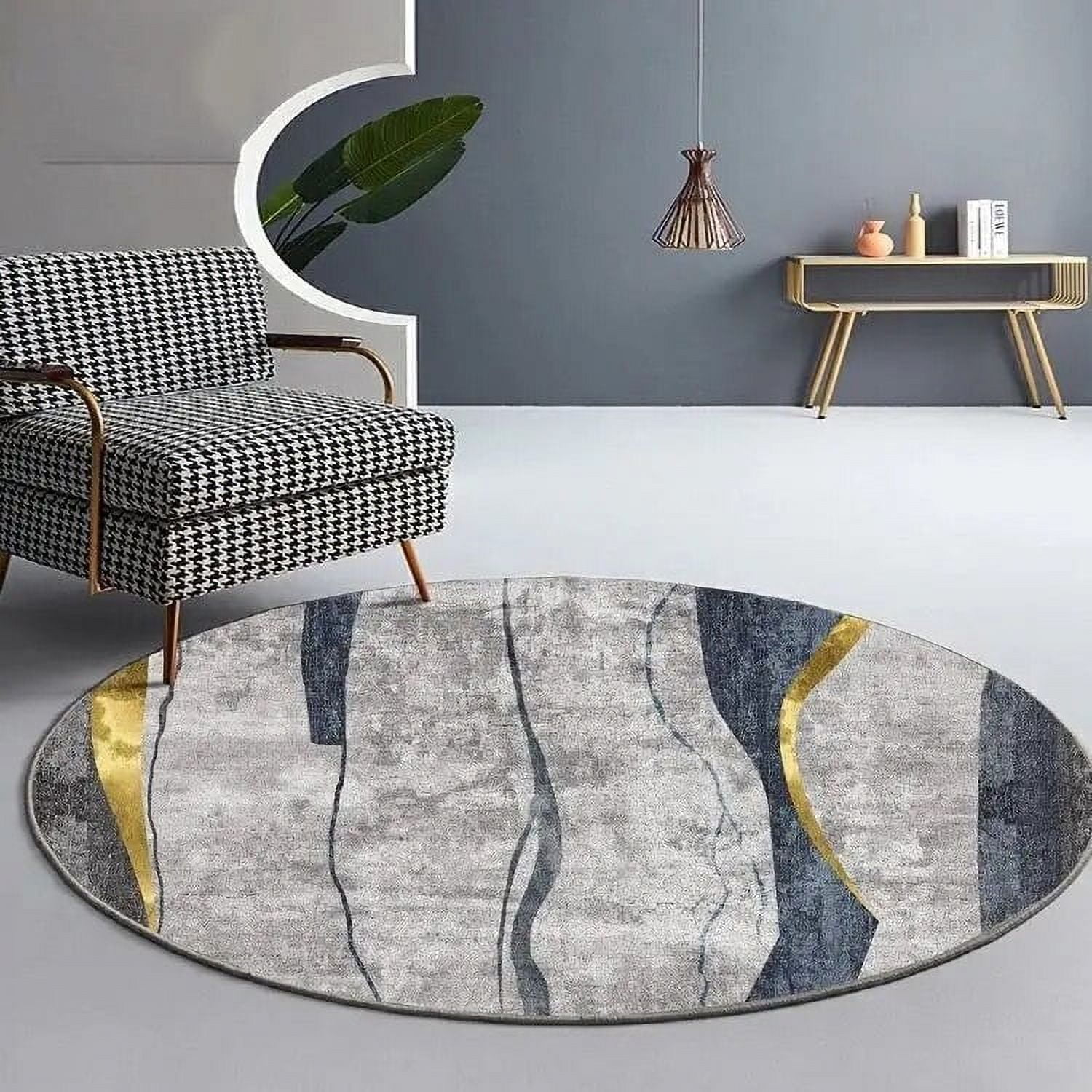 Luxury Round Carpet Simple Nordic Living Room r Carpet Non-slip Floor ...