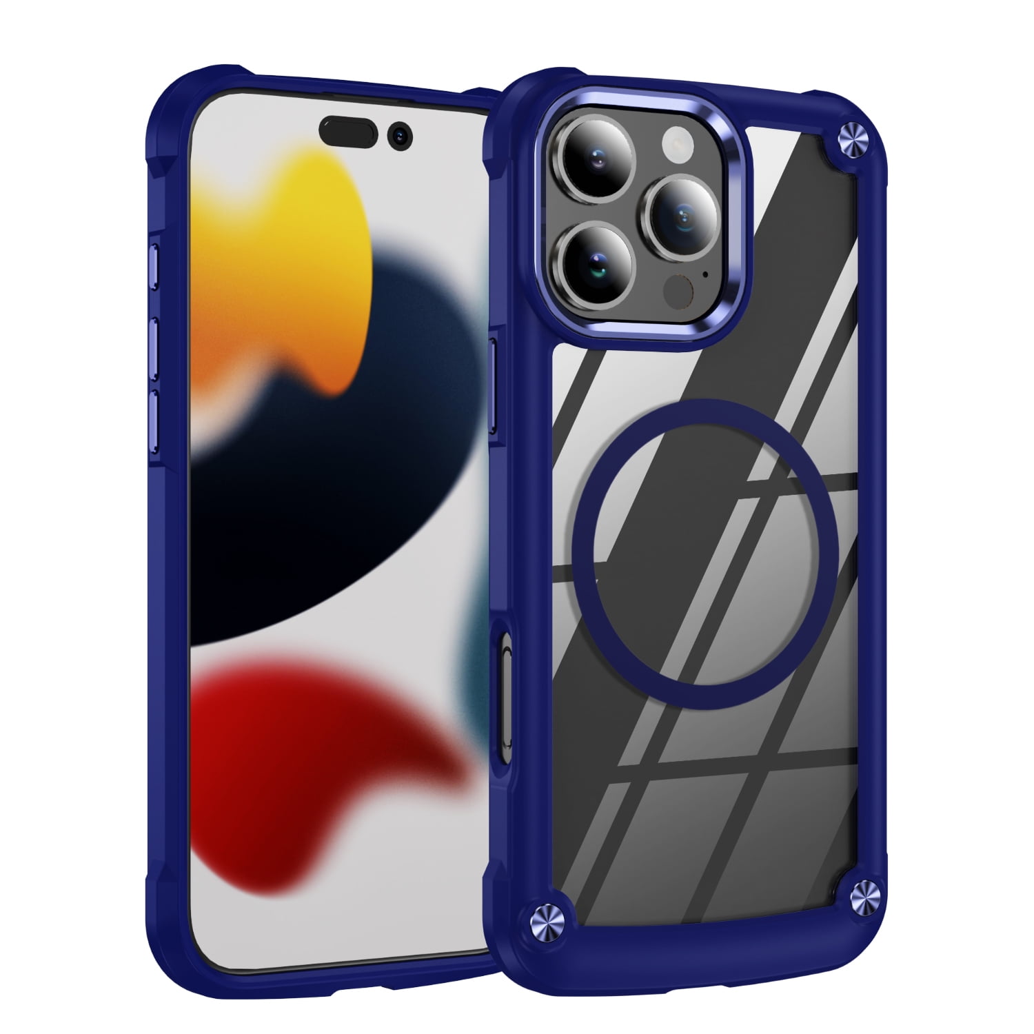 Luxury Rugged Heavy Duty Shockproof Magnetic Case For iPhone16 15 Pro Max Plus Bumper ...