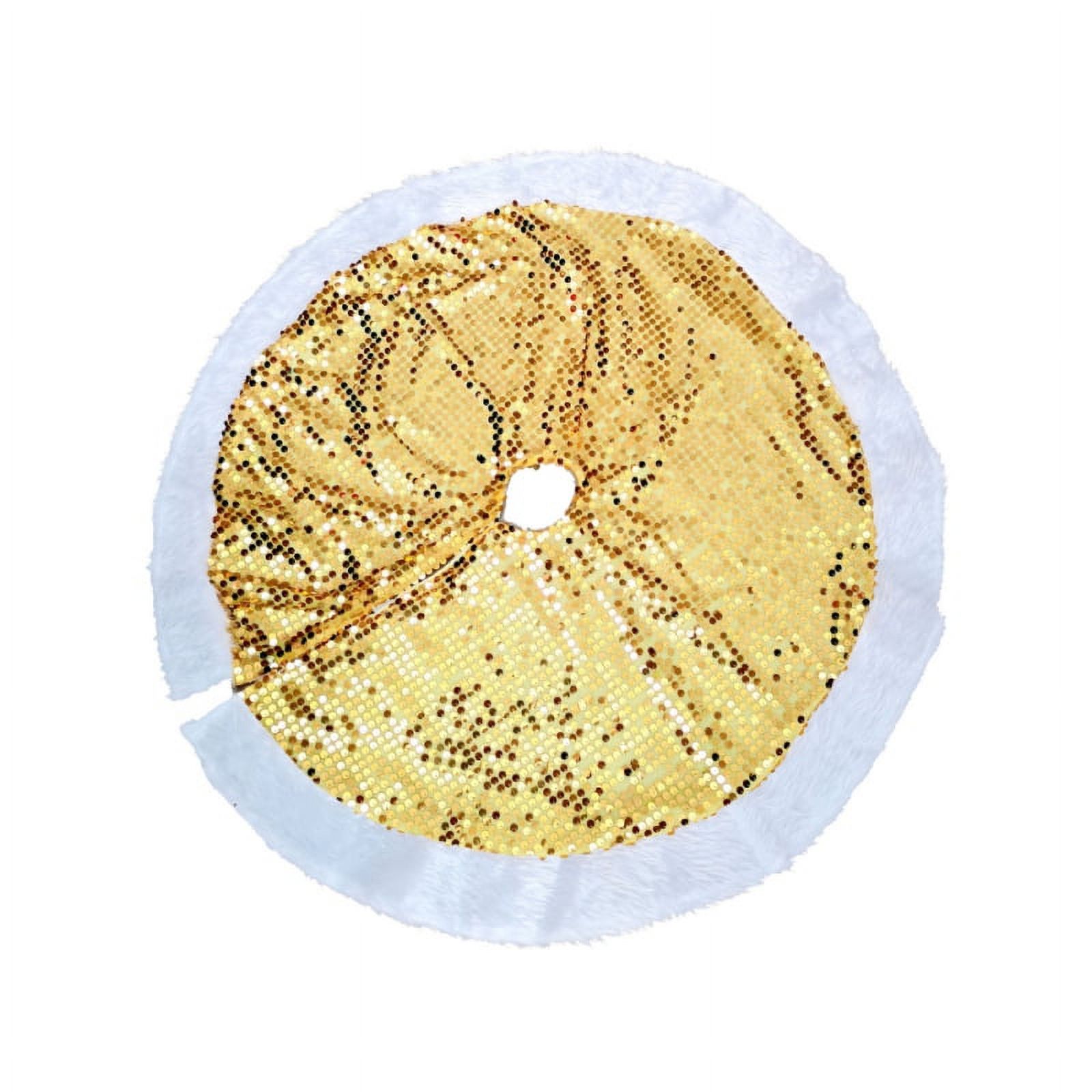 Luxury Scale Sequin Christmas Tree Skirt with Glitter Satin Border ...
