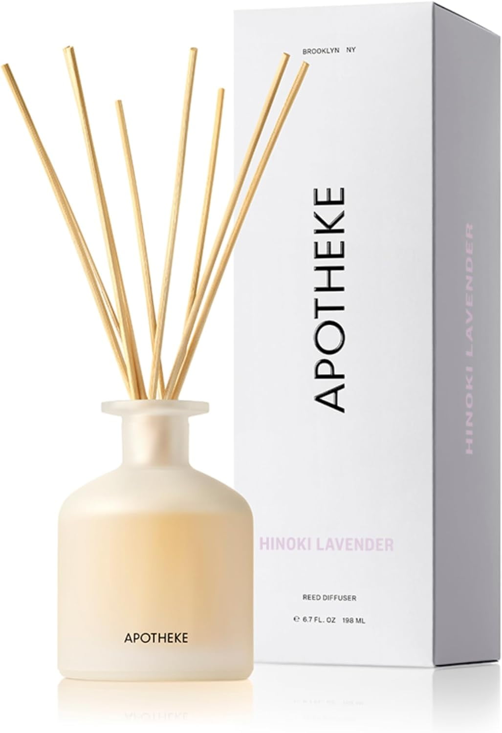 Luxury Scented Oil Reed Diffuser for Home (Hinoki Lavender) - Home Fragrance Diffuser Set with ...