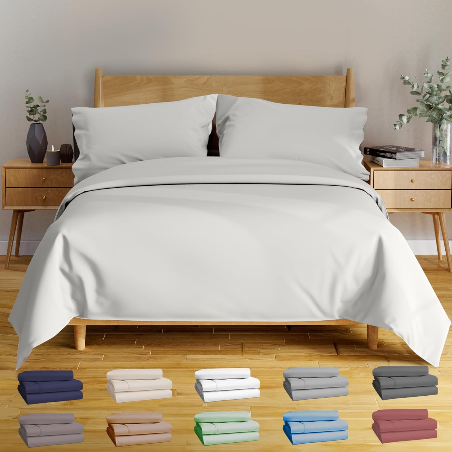 Luxury Series King Sheet Set - 100% Viscose derived from Bamboo Sheets ...