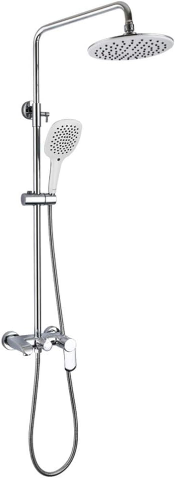 Luxury Shower System with Round Rain Showerhead and Handheld, Bath Tap ...