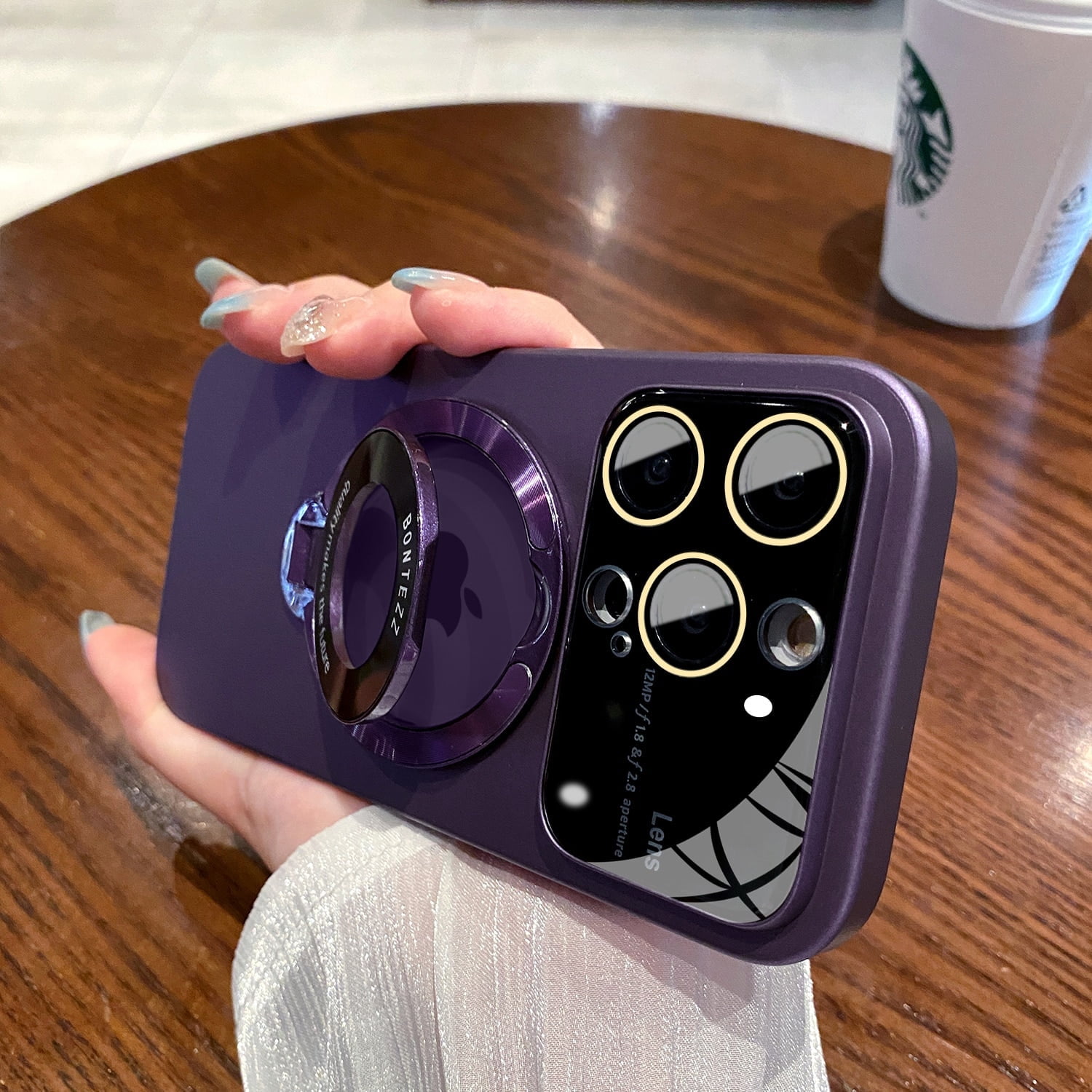 Luxury Slim Matte PC Bracket Magsafe Case for iPhone 14 13 12 11 15 Pro ...