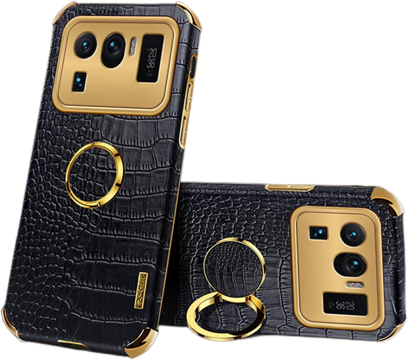Luxury Soft Leather Phone case with Rotatable Finger Ring Bracket for ...