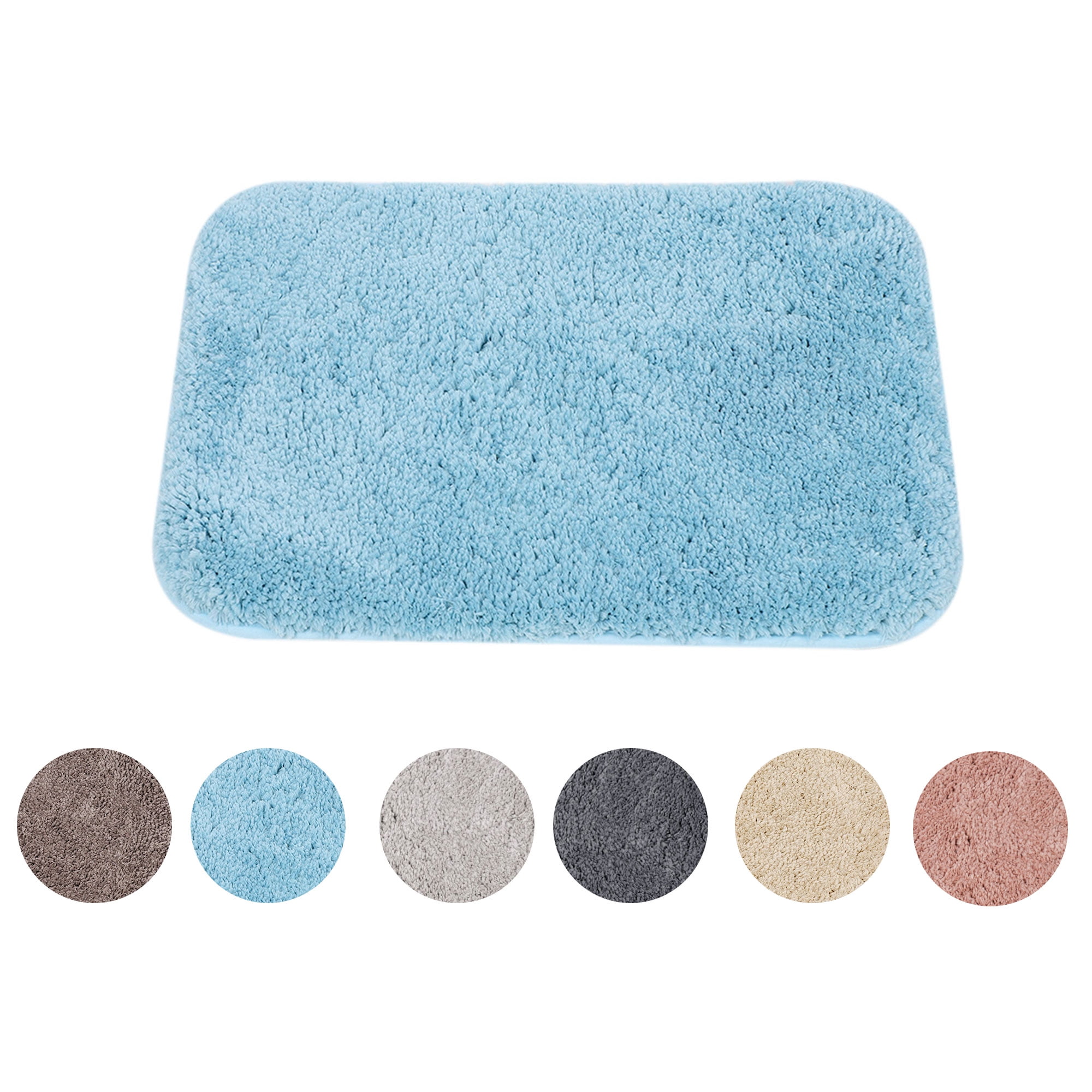PiccoCasa Luxury Soft Plush Shaggy Thick Microfiber Bath Mat Floor Mat ...