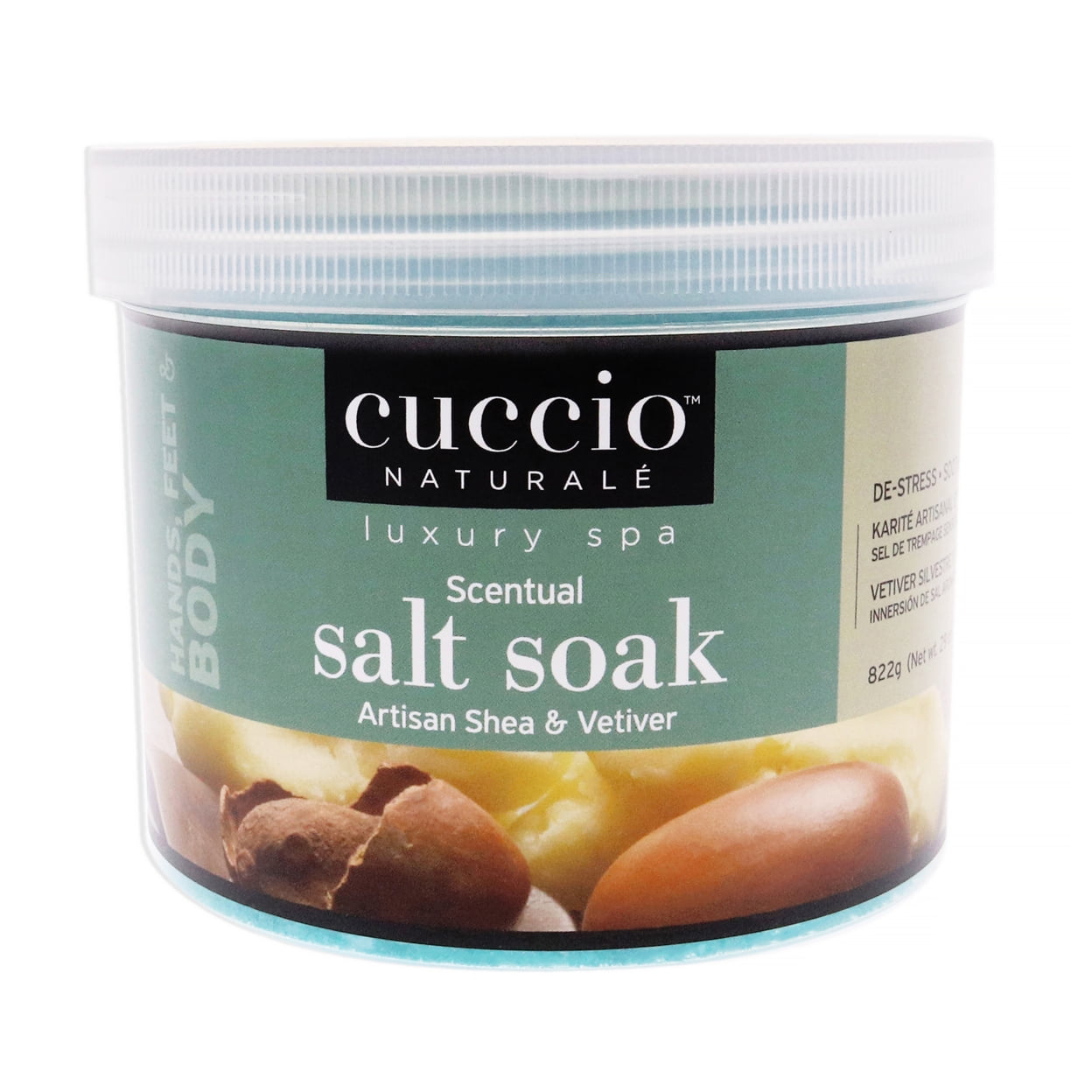 Luxury Spa Scentual Salt Soak - Artisan Shea and Vetiver by Cuccio ...