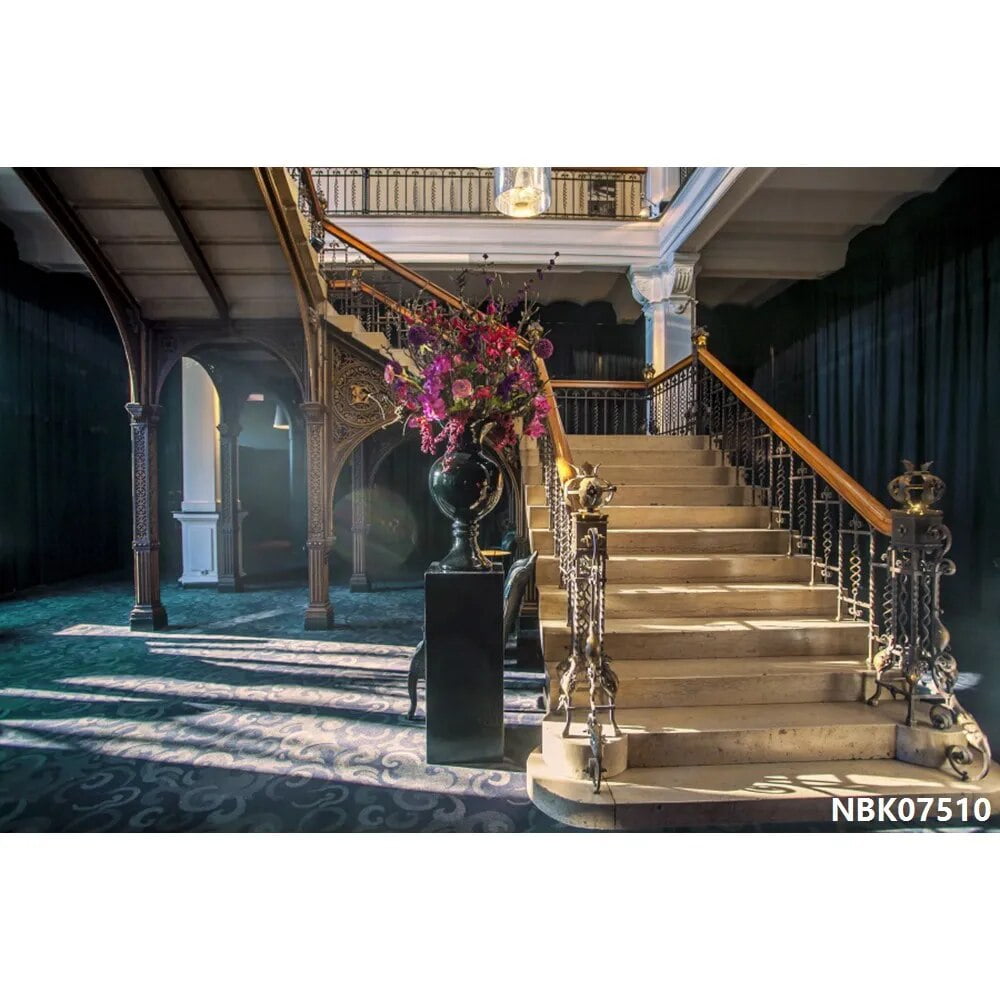 Luxury Spiral Staircase Pillar Interior Decor Photography Backgrounds ...