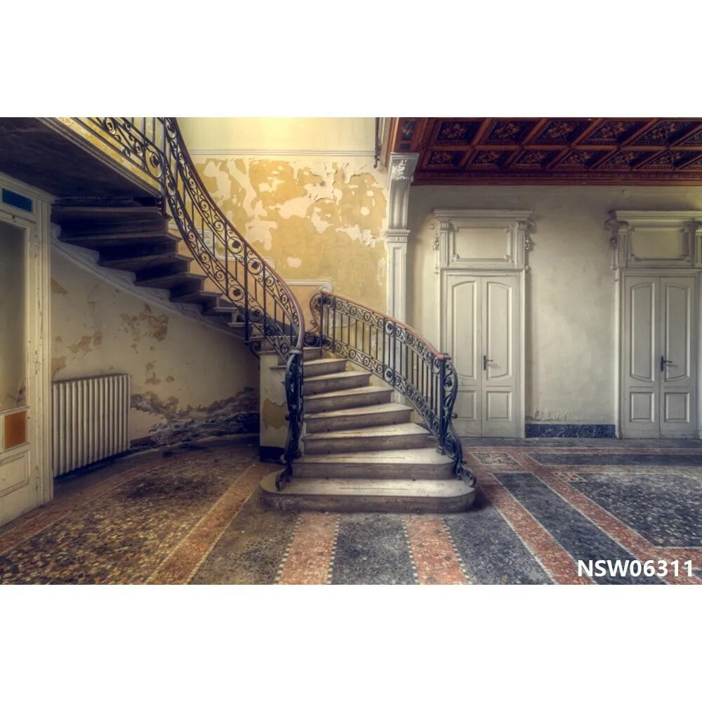 Luxury Spiral Staircase Pillar Interior Decor Photography Backgrounds ...