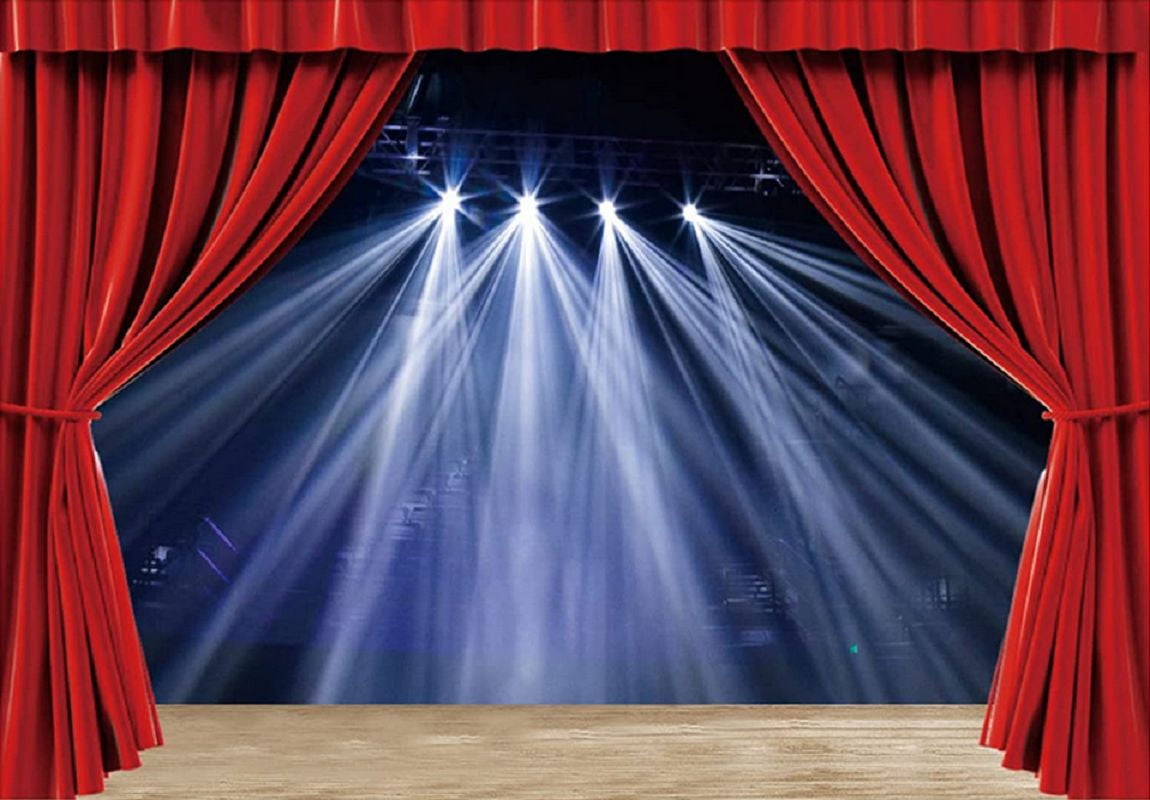 Luxury Stage Spotlight Concert Live Background Custom Birthday Backdrop ...